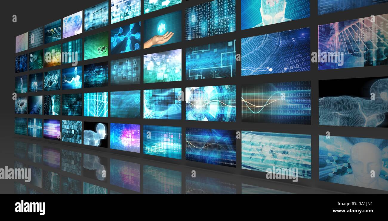 Multimedia Technology Digital Devices Information Concept Stock Photo ...