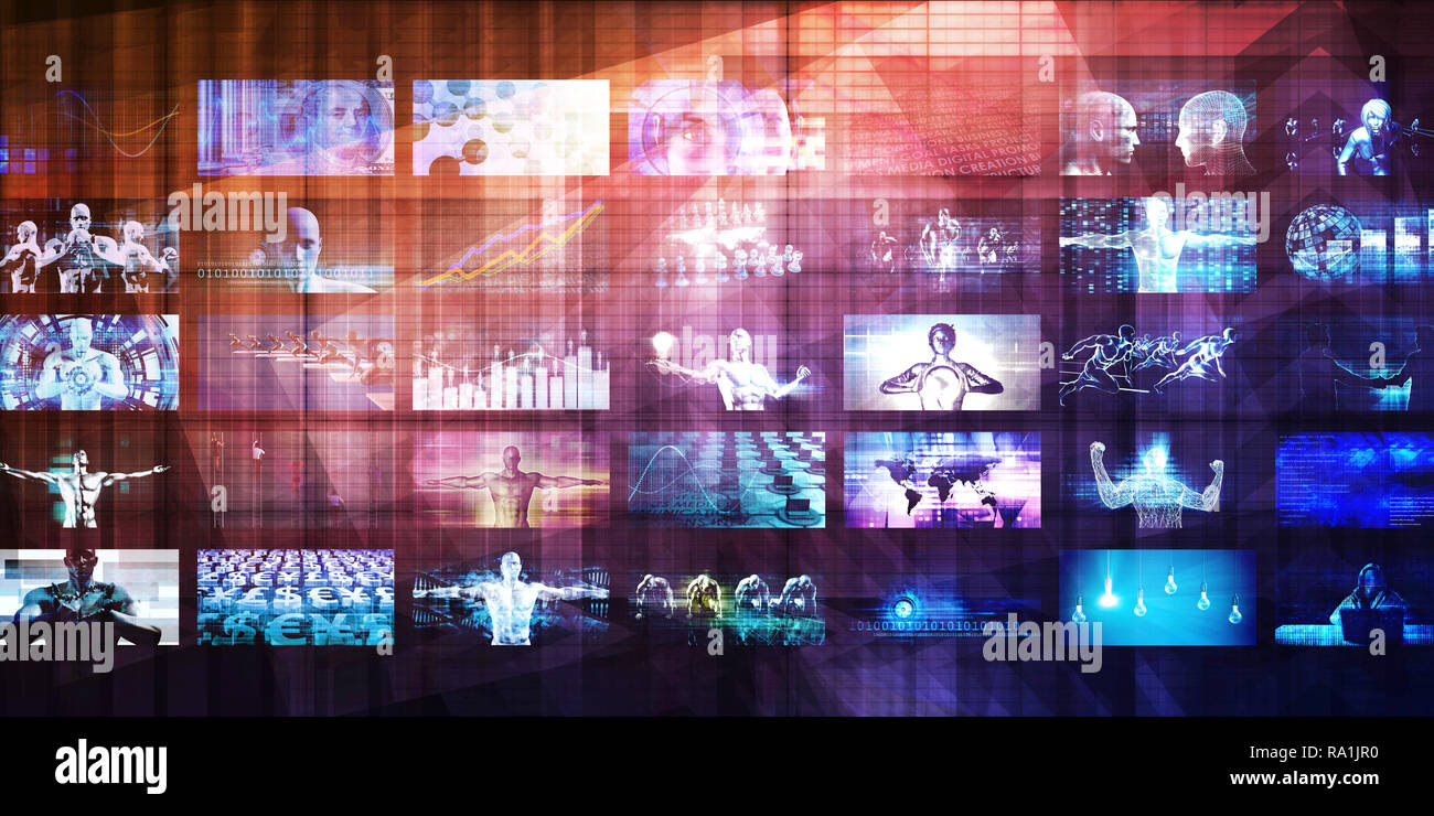 Multimedia Technology Digital Devices Information Concept Stock Photo ...