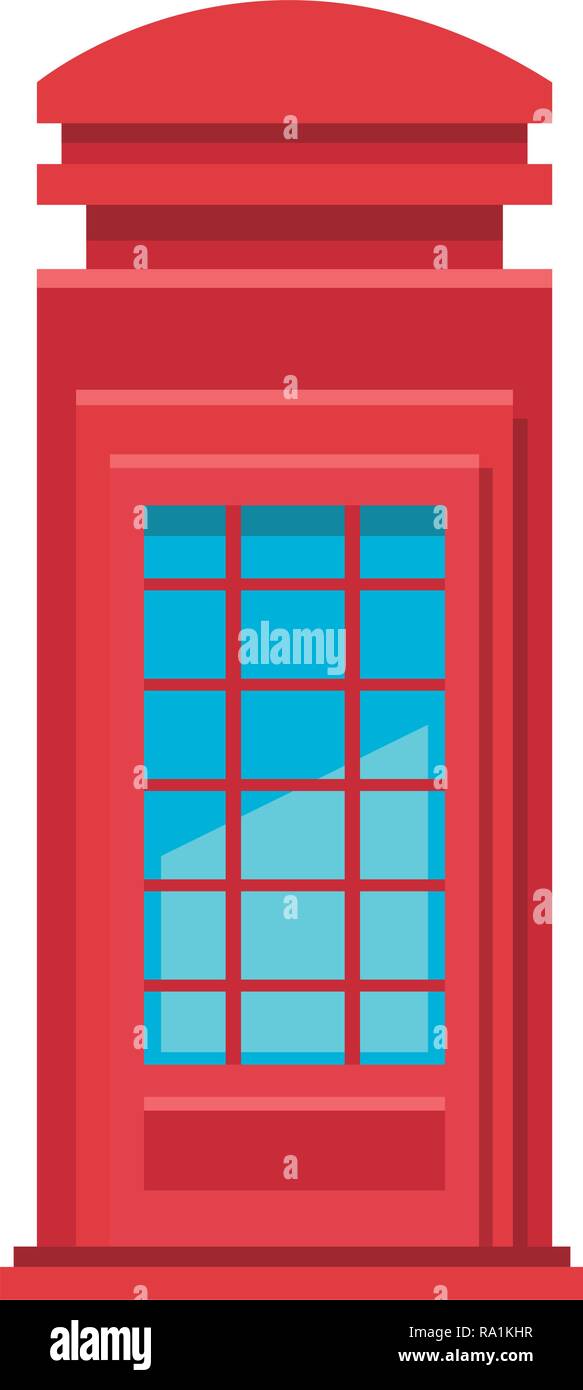 red telephone box in white background Stock Vector Image & Art - Alamy