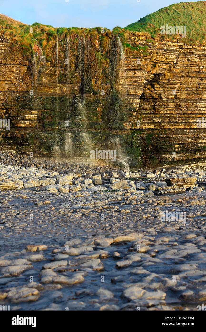What is known locally as the "Magic waterfall" a seasonal flow of water ...