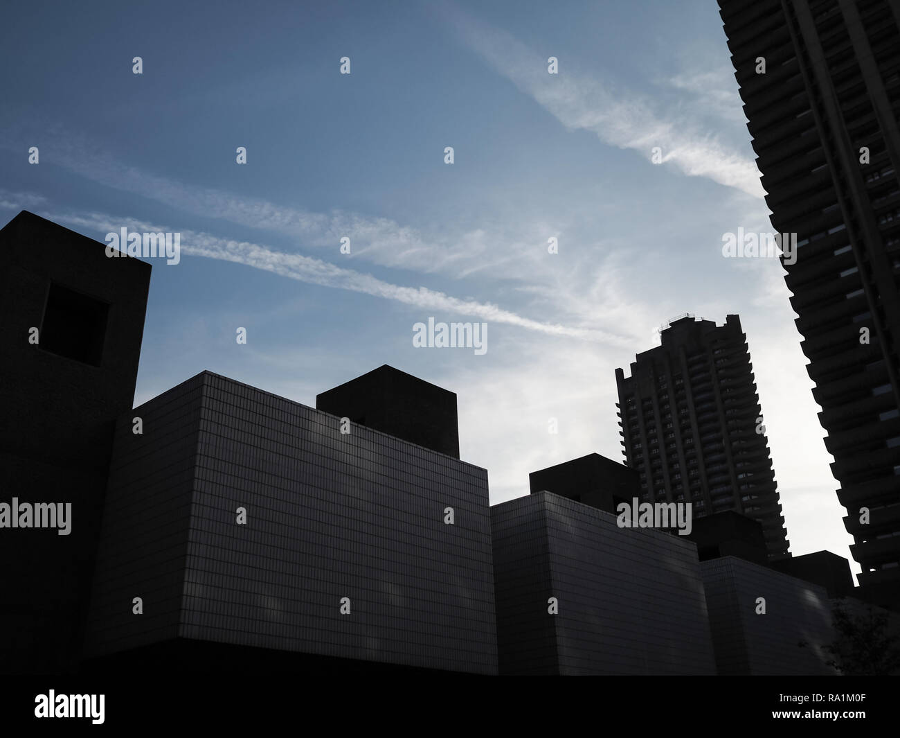 Silhouette buildings sky sunset architecture hi-res stock photography ...