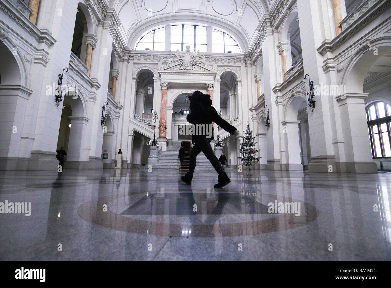 BUCHAREST, ROMANIA - December 15, 2018: Interior of Romanian Court of ...