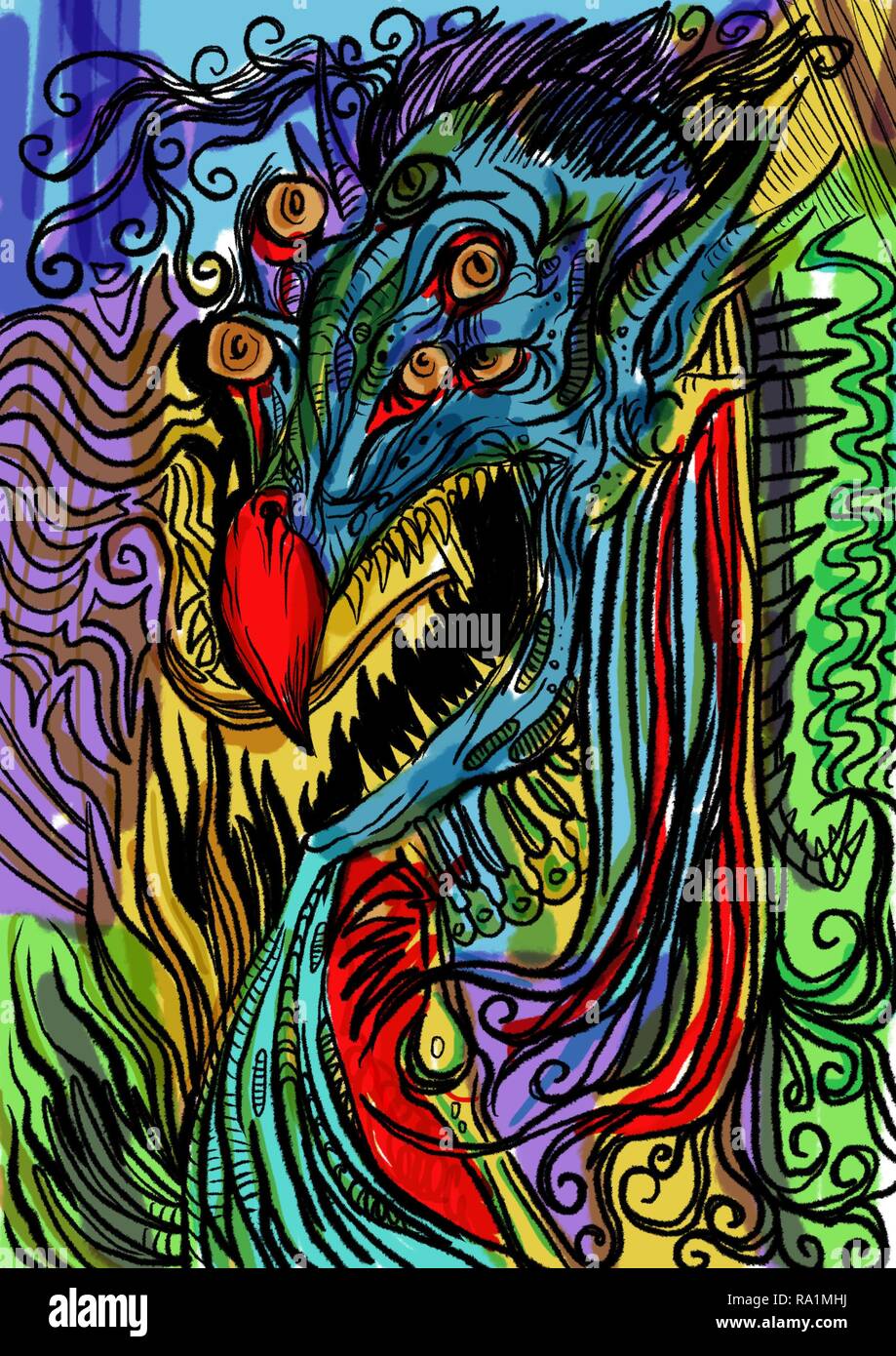 Exorcism painting hi-res stock photography and images - Alamy