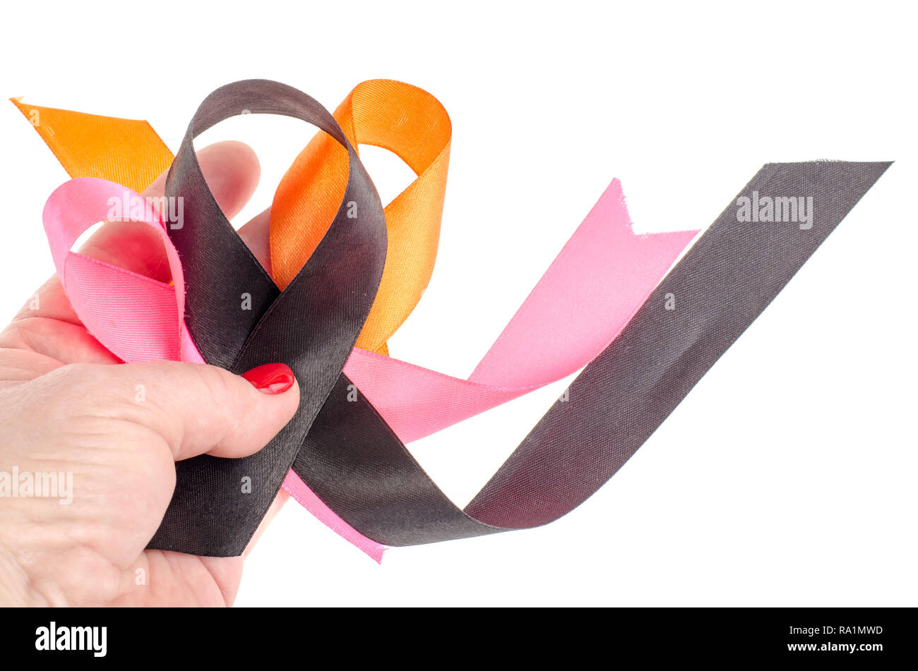 Colorful support ribbons hi-res stock photography and images - Alamy