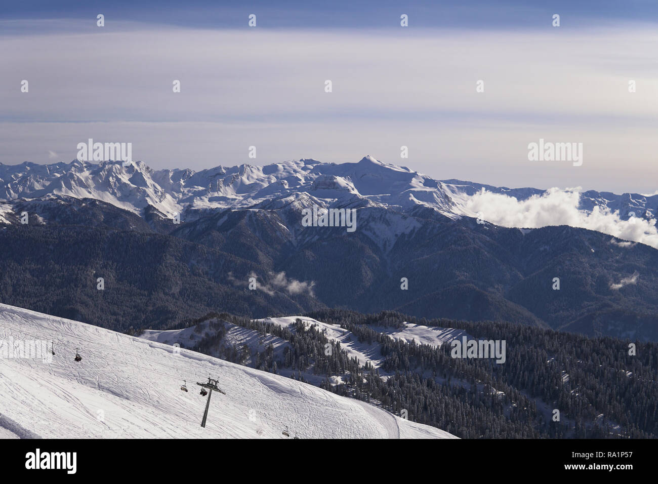 the top of Mount Snow winter ski resort Stock Photo - Alamy