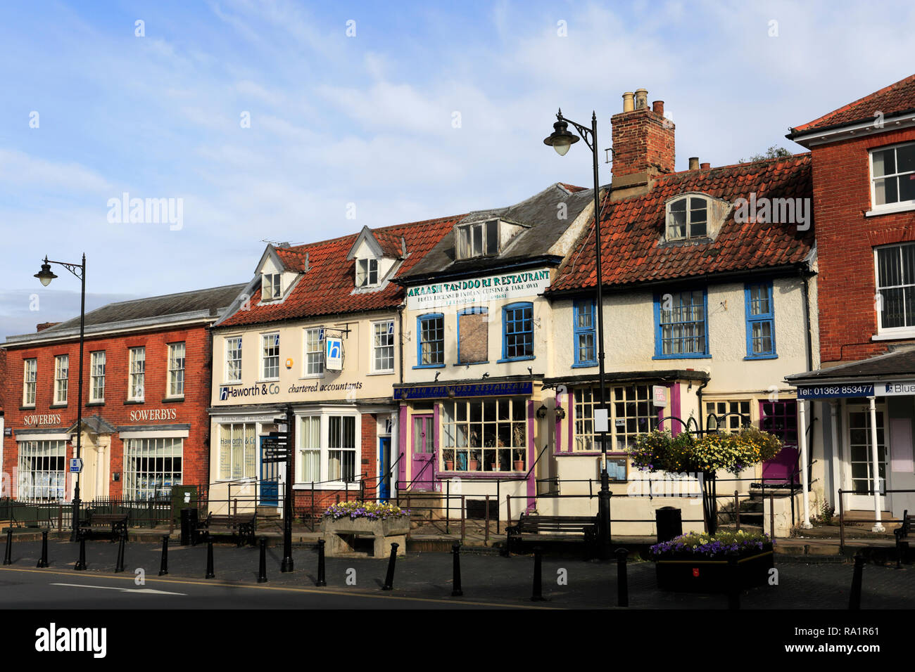 Shops in Dereham town centre, Norfolk, England; UK Stock Photo - Alamy