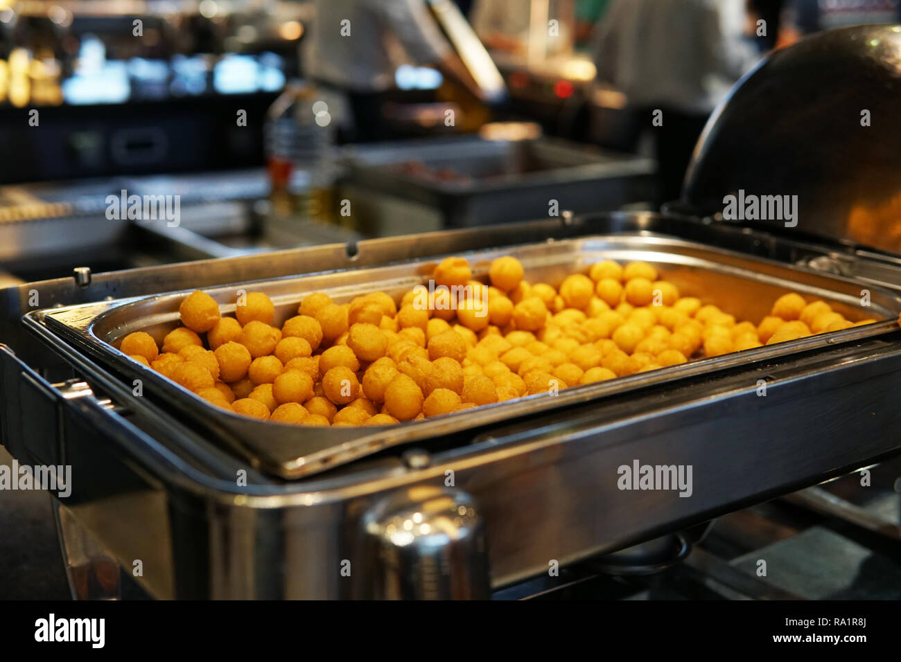 breakfast food in the morning in the kitchen of the restaurant is tasty ...