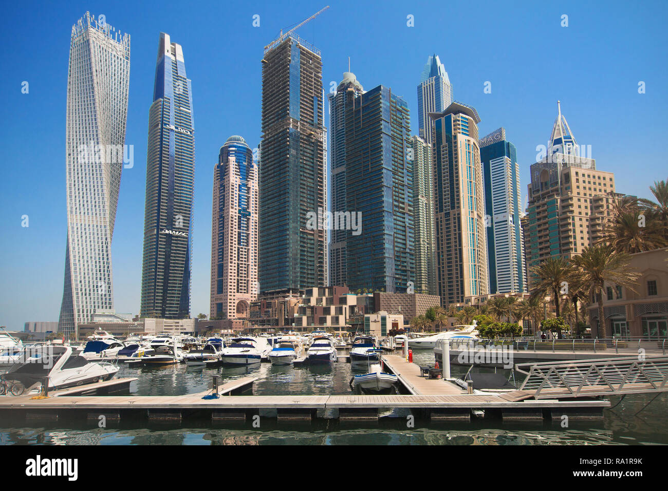 Dubai, United Arab Emirates - September 8, 2018: Skyline of Dubai ...