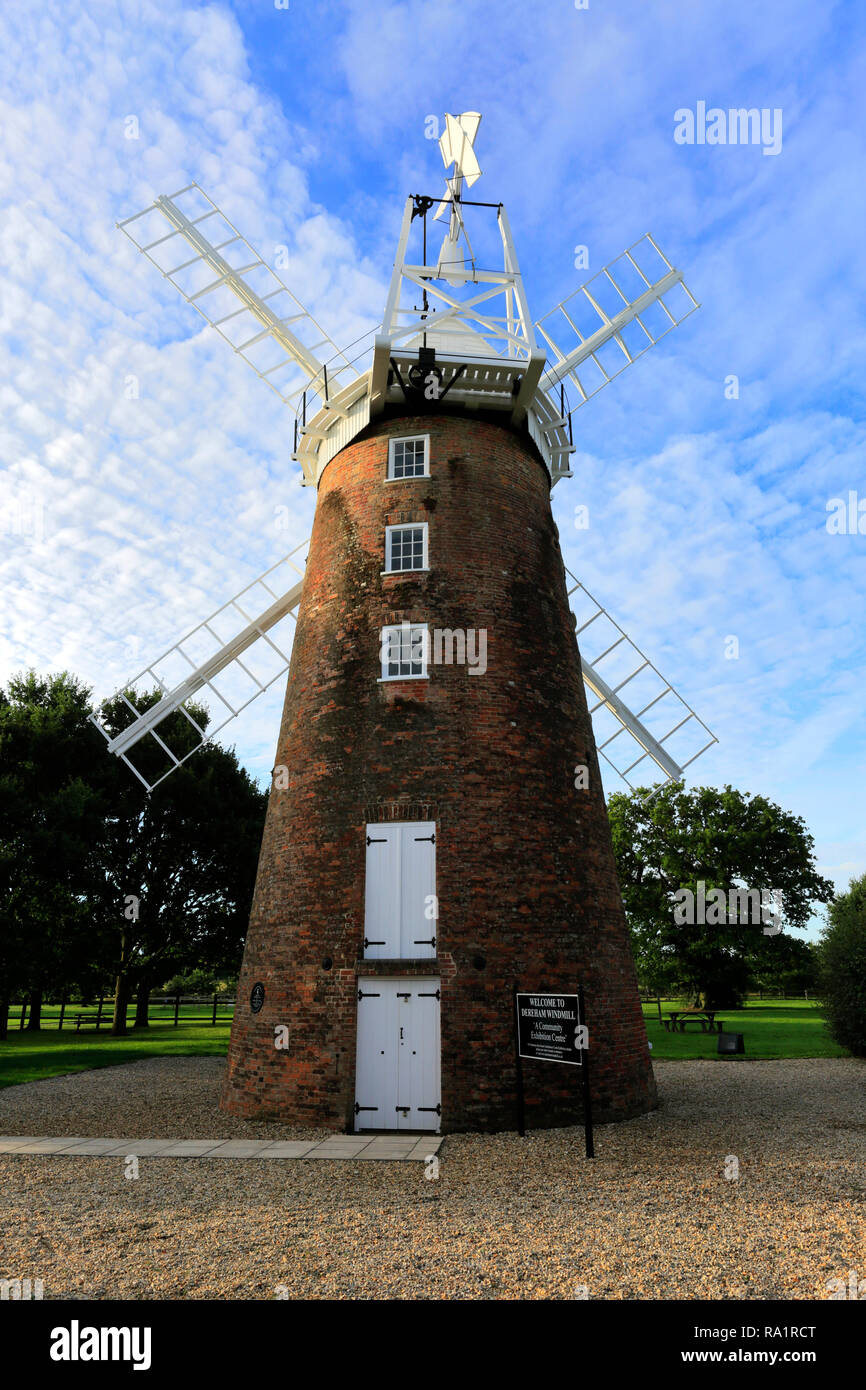 East Dereham Windmill, Dereham Market town, Norfolk, England; UK Stock ...
