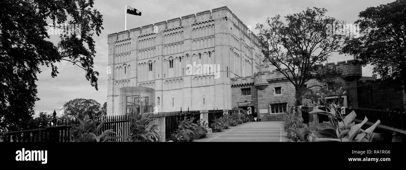 view of Norwich Castle which now holds the Art Gallery and Museum of ...