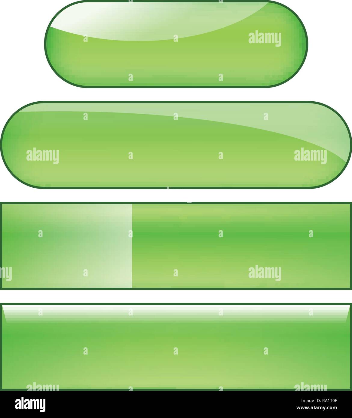 vector bright glossy web buttons set - green Stock Vector Image & Art ...
