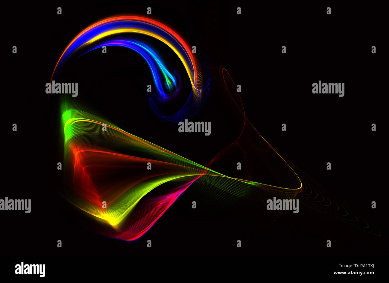 Color of waving smoke in the abstract background. Illustration wave ...