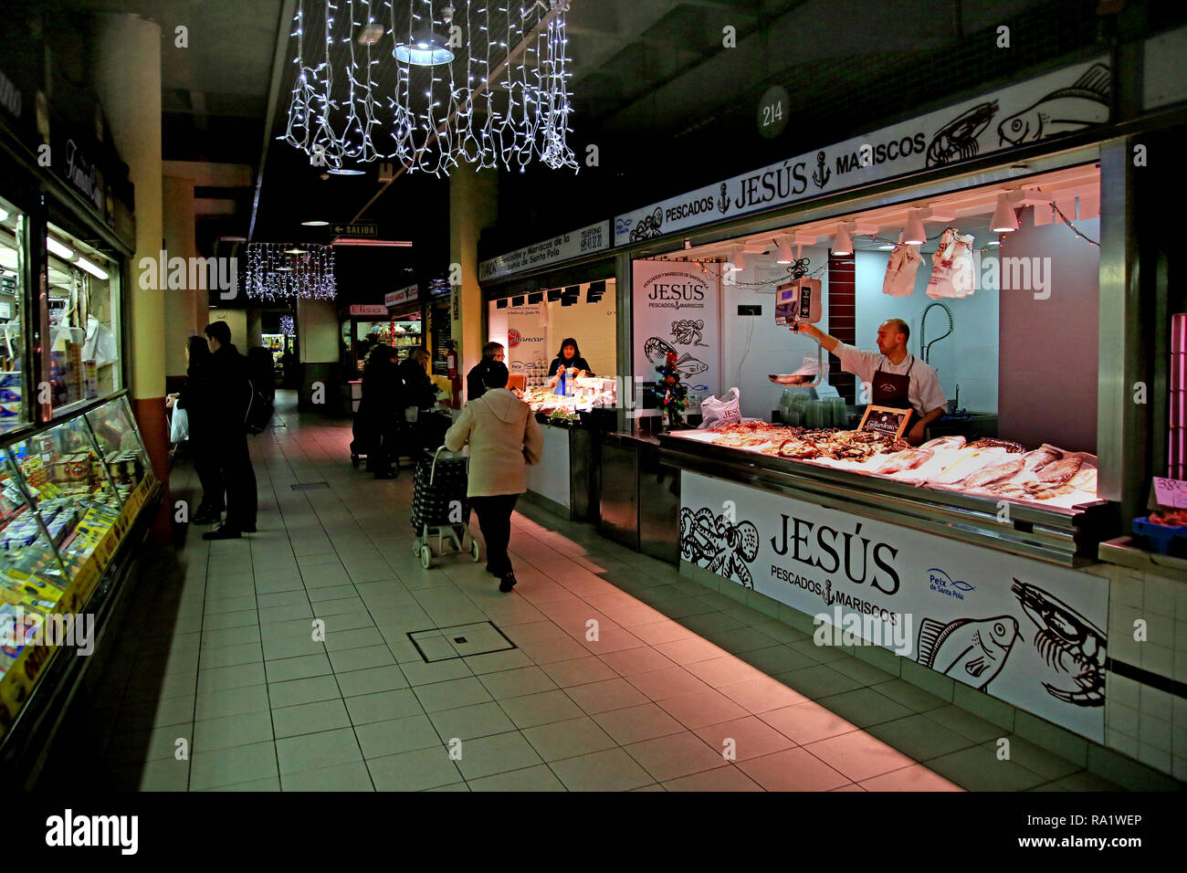 Fish & Meat Market, Alicante, Spain Stock Photo - Alamy