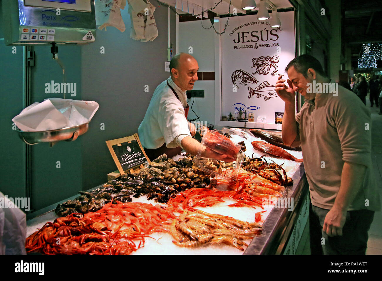 Fish & Meat Market, Alicante, Spain Stock Photo - Alamy