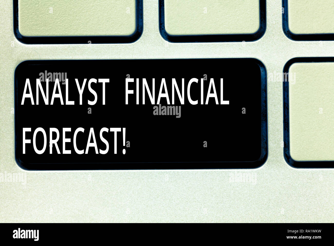 Writing note showing Analyst Financial Forecast. Business photo ...