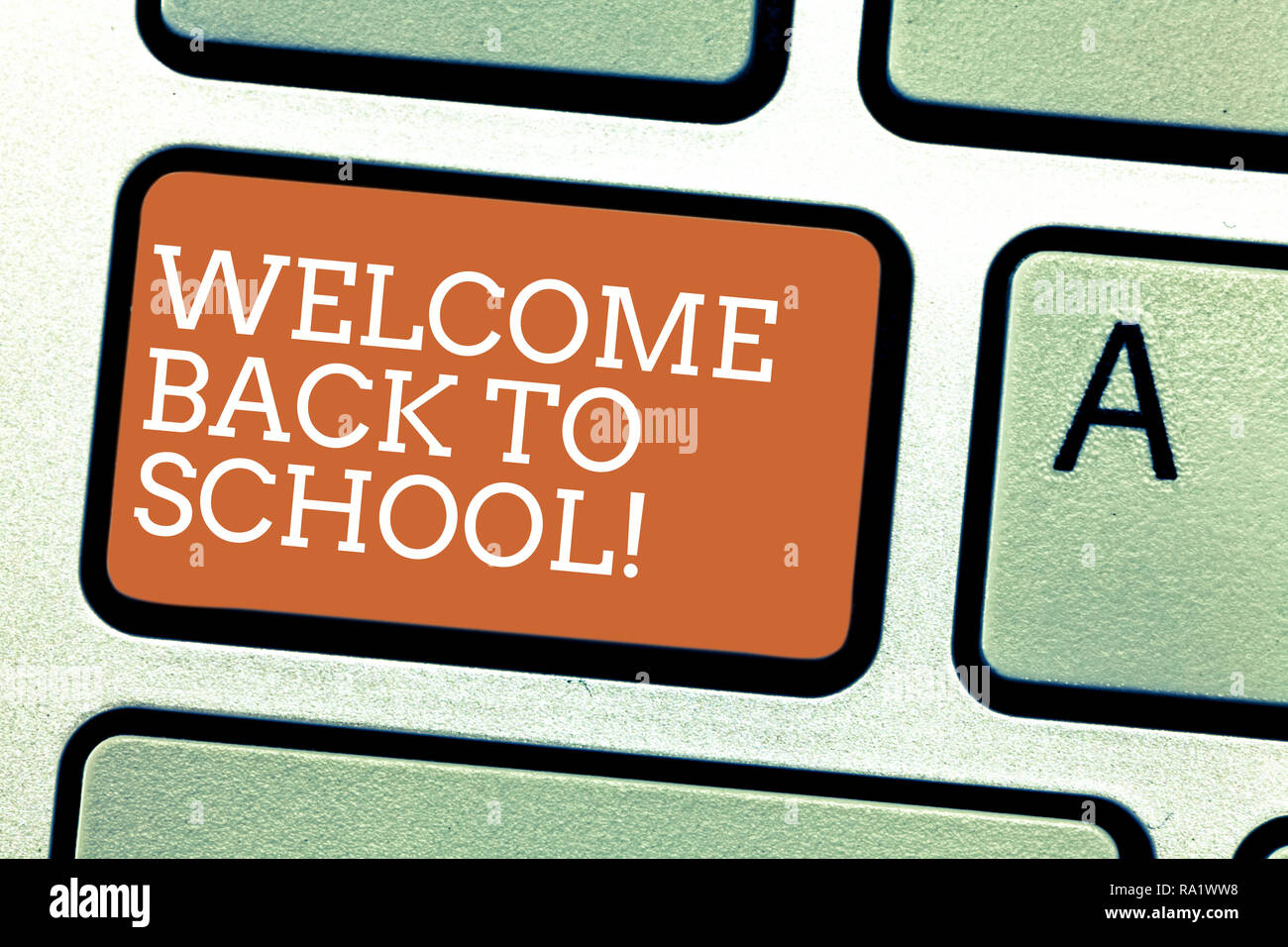 Writing note showing Welcome Back To School. Business photo showcasing ...