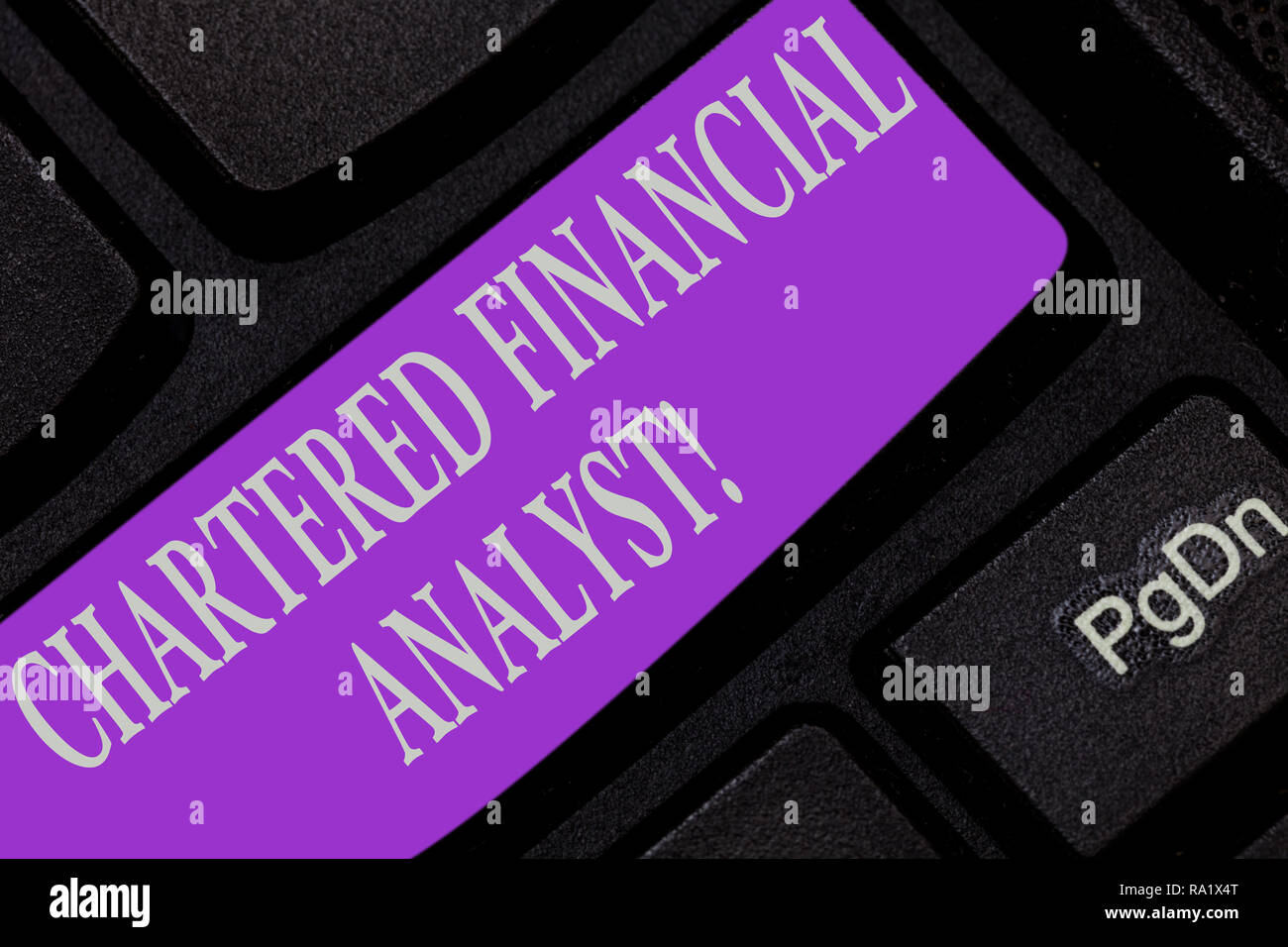 Handwriting text writing Chartered Financial Analyst. Concept meaning ...