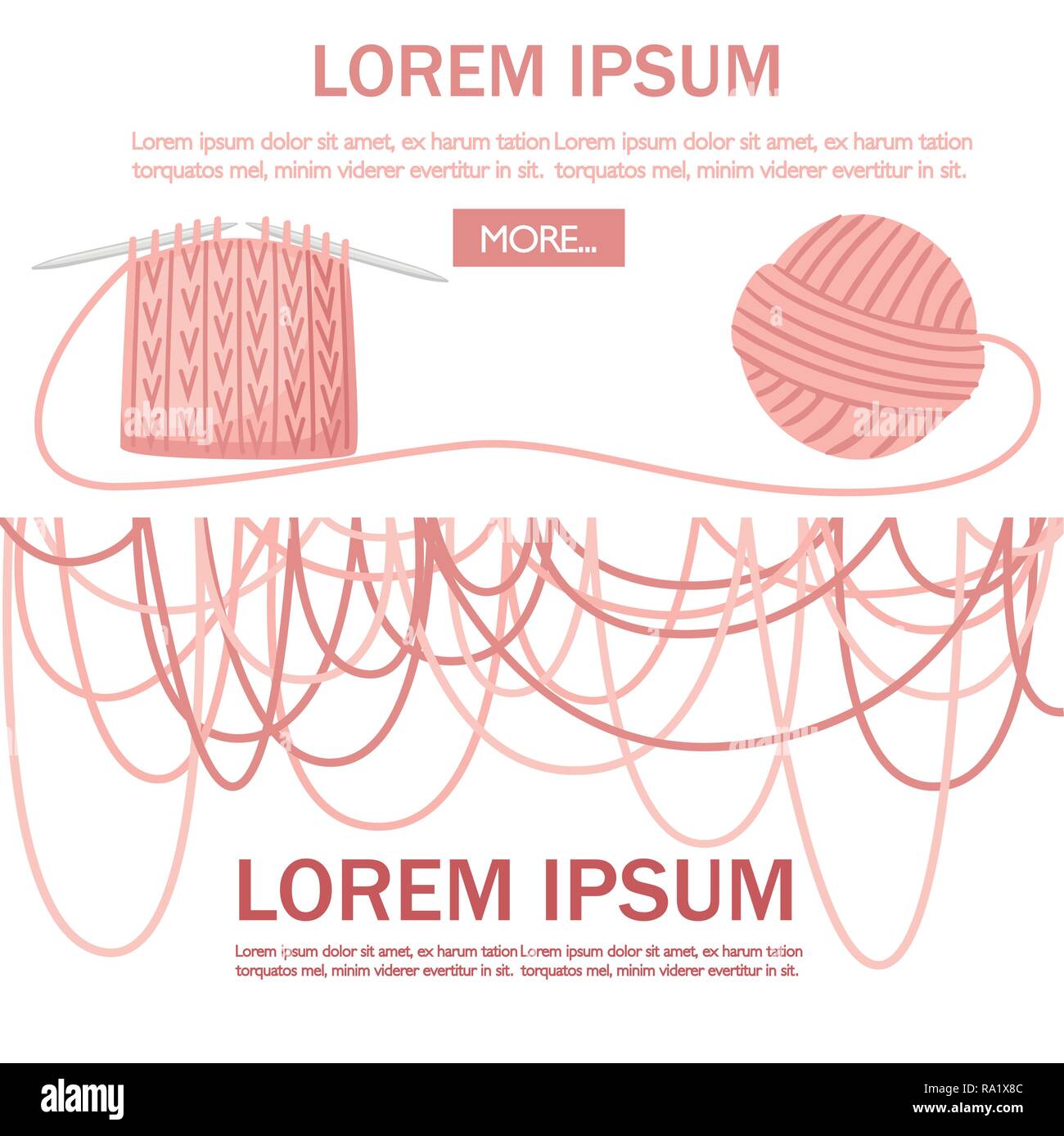 Set tools for sewing knitting needles. Balls of yarn, wool colorful ...