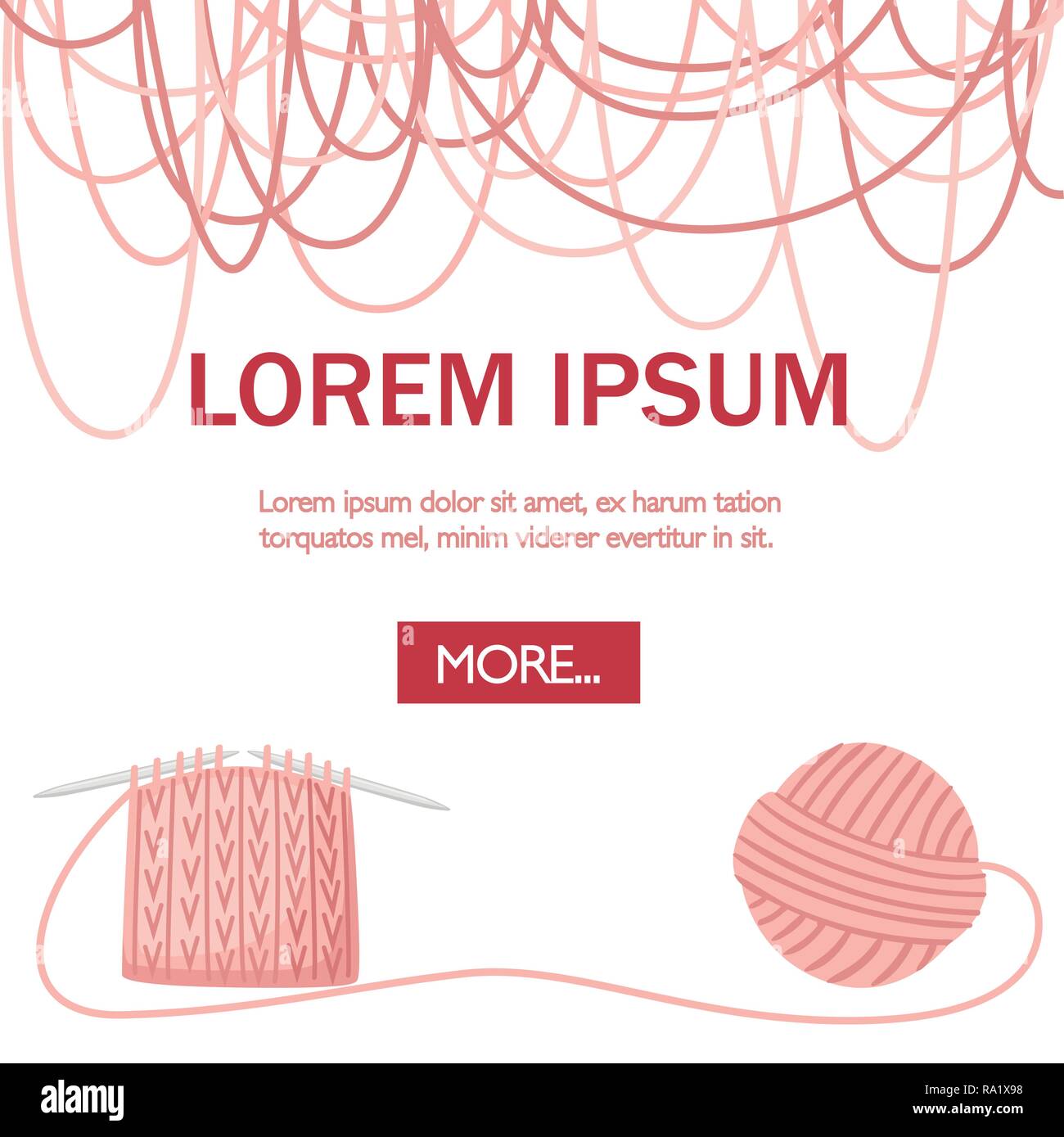 Set tools for sewing knitting needles. Balls of yarn, wool colorful ...