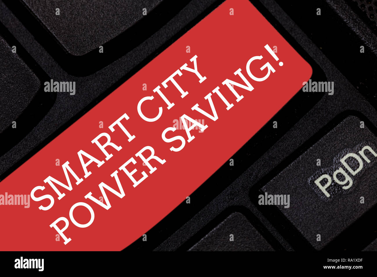 Writing note showing Smart City Power Saving. Business photo showcasing ...