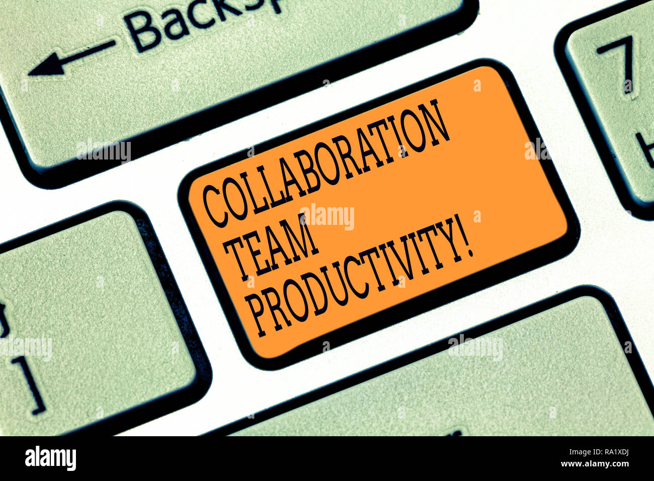 Word writing text Collaboration Team Productivity. Business concept for ...