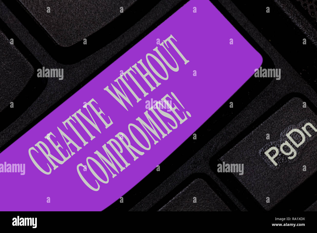 Handwriting text writing Creative Without Compromise. Concept meaning a ...