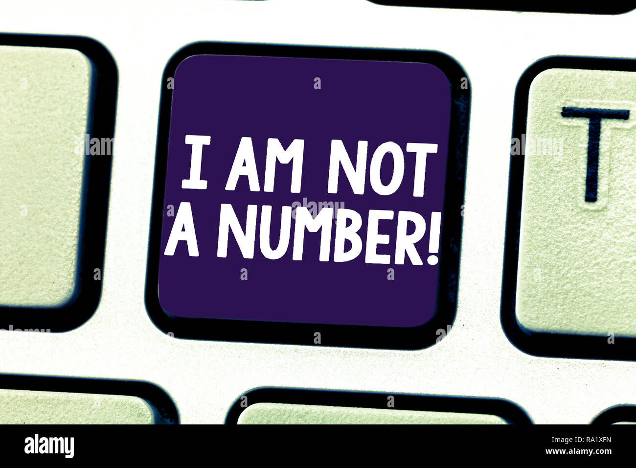 Word writing text I Am Not A Number. Business concept for Equality ...