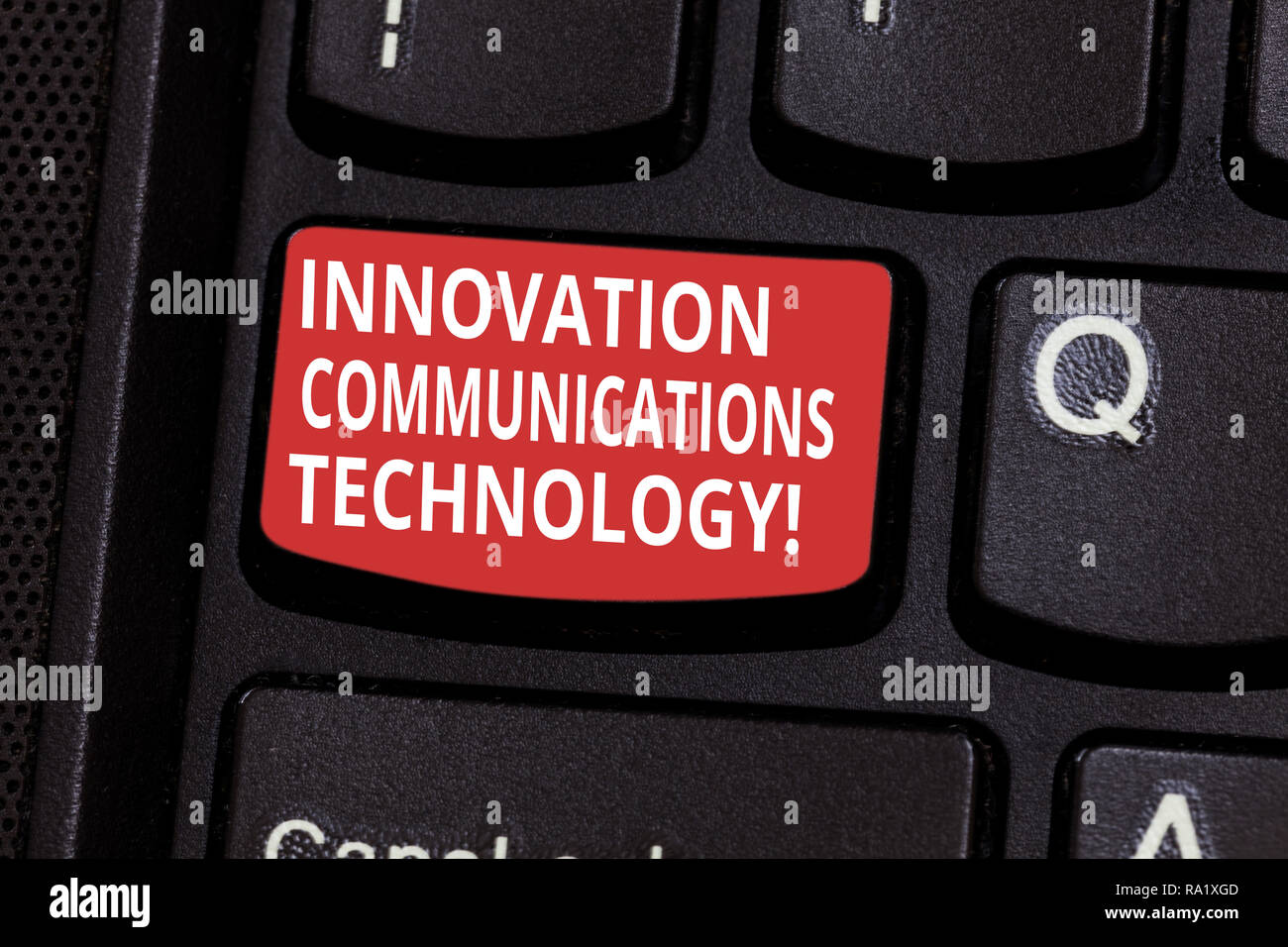 Text sign showing Innovation Communications Technology. Conceptual ...