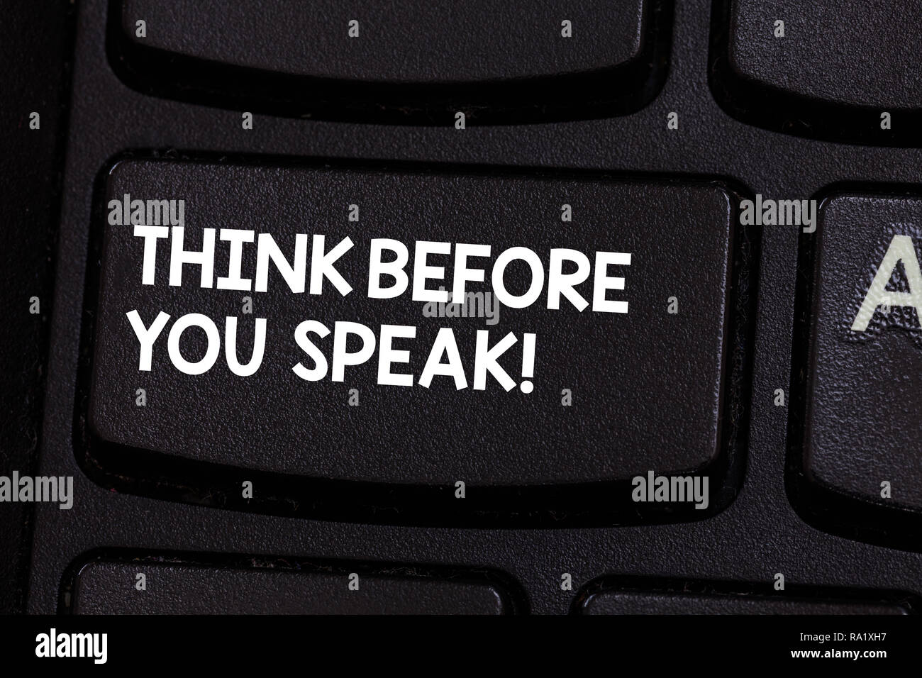 Think Before You Speak High Resolution Stock Photography and Images - Alamy