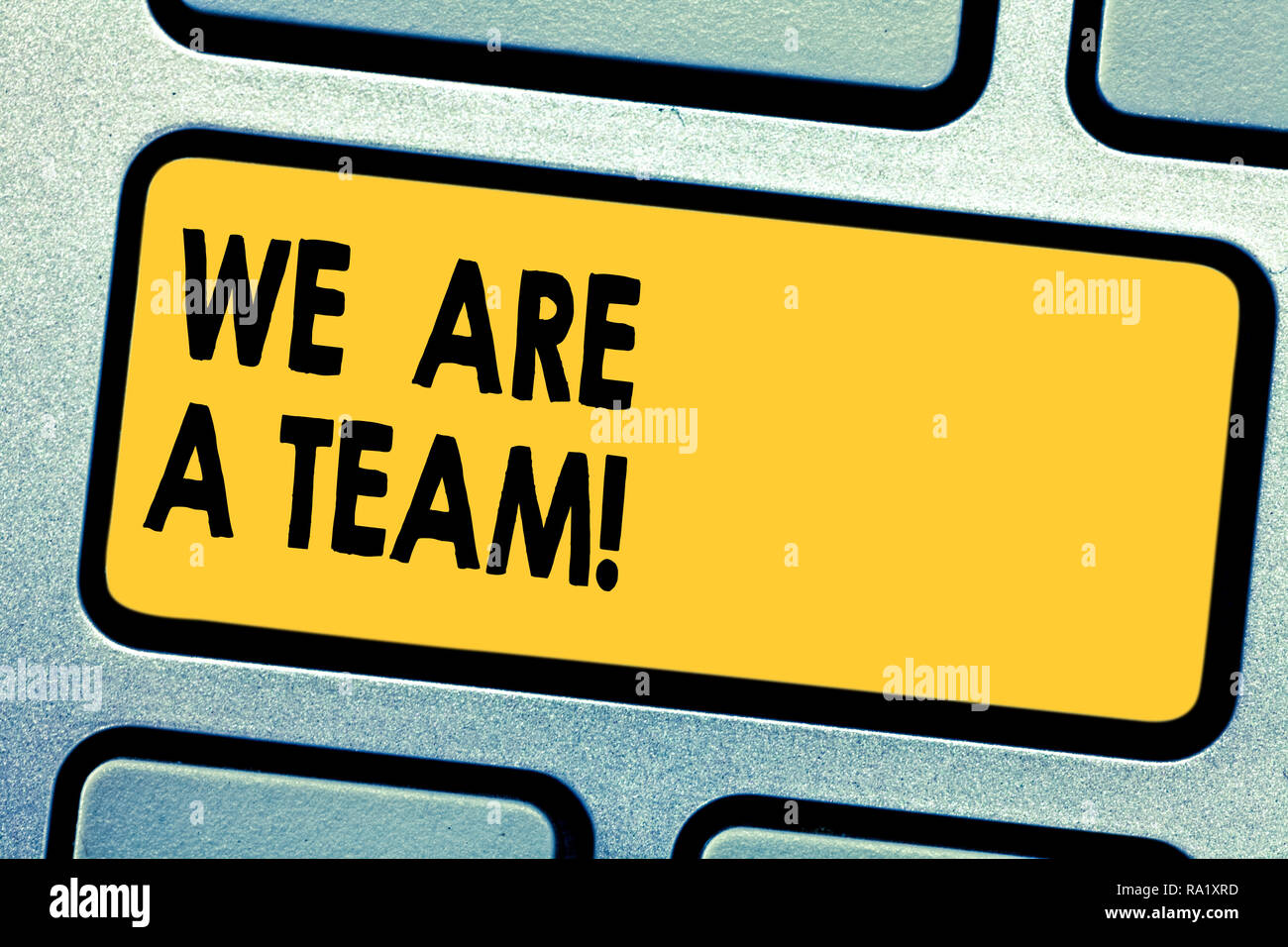 Handwriting text We Are A Team. Concept meaning Work together to ...