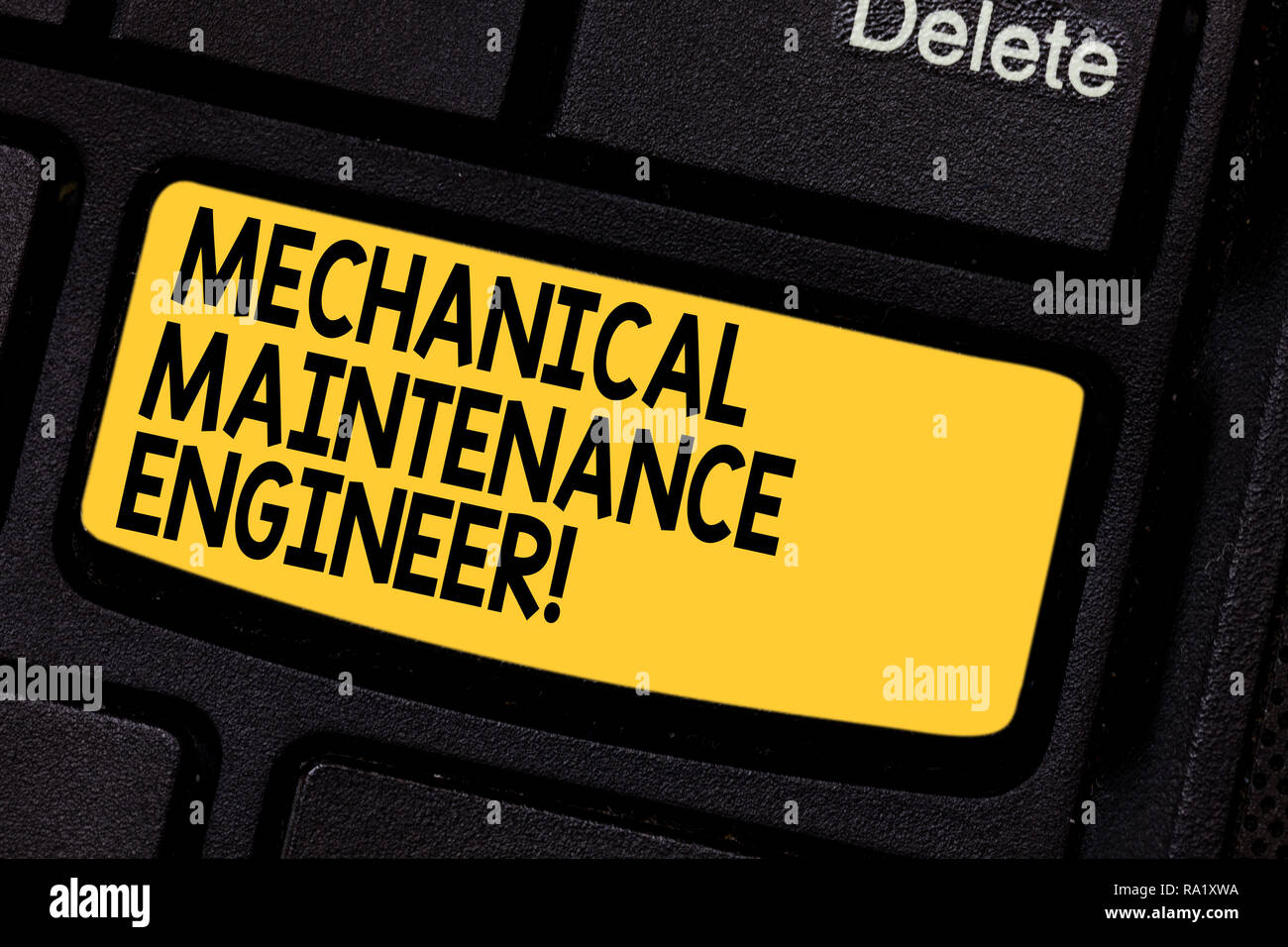 Handwriting text Mechanical Maintenance Engineer. Concept meaning ...