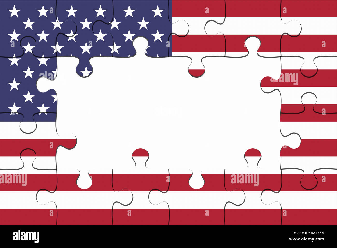 American flag puzzle hi-res stock photography and images - Alamy