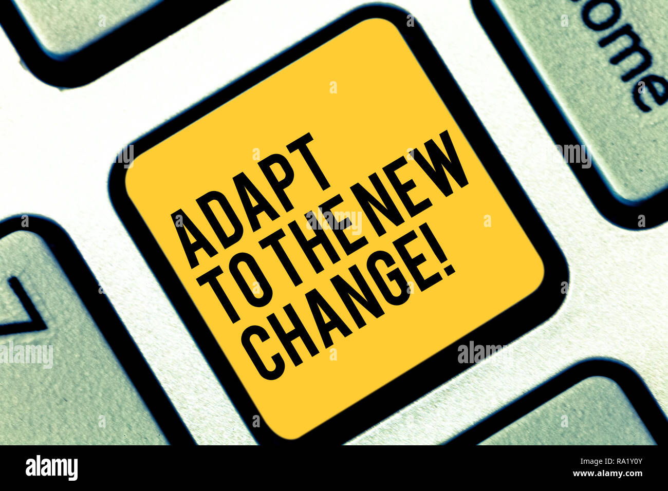Writing note showing Adapt To The New Change. Business photo showcasing ...