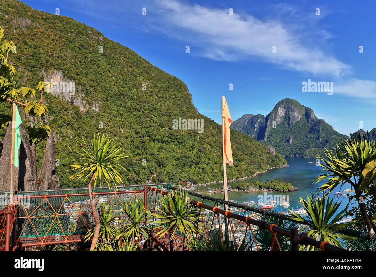 Northwestwards view from the observation deck at Taraw cliff over ...
