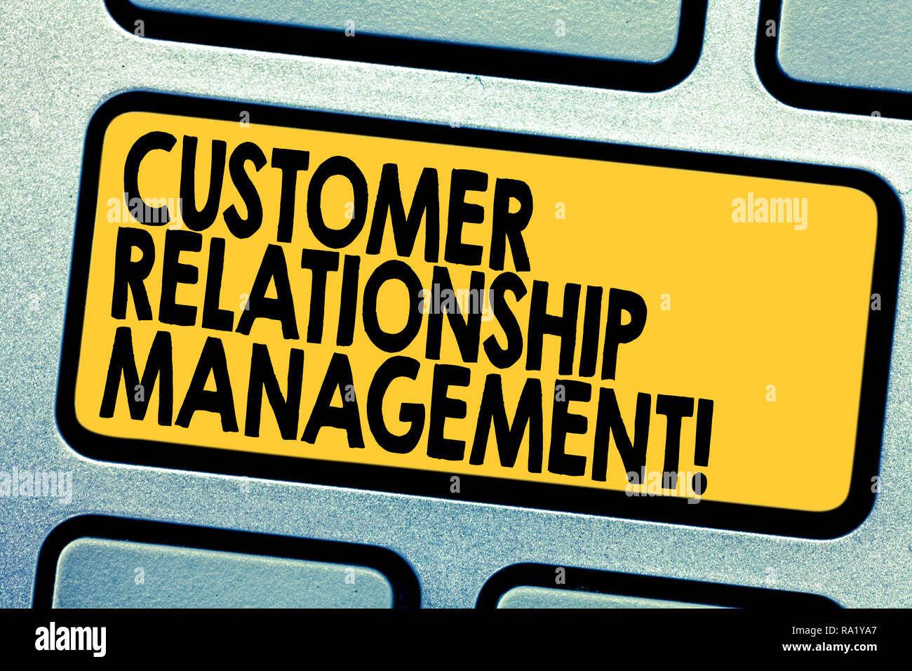 Handwriting text Customer Relationship Management. Concept meaning ...