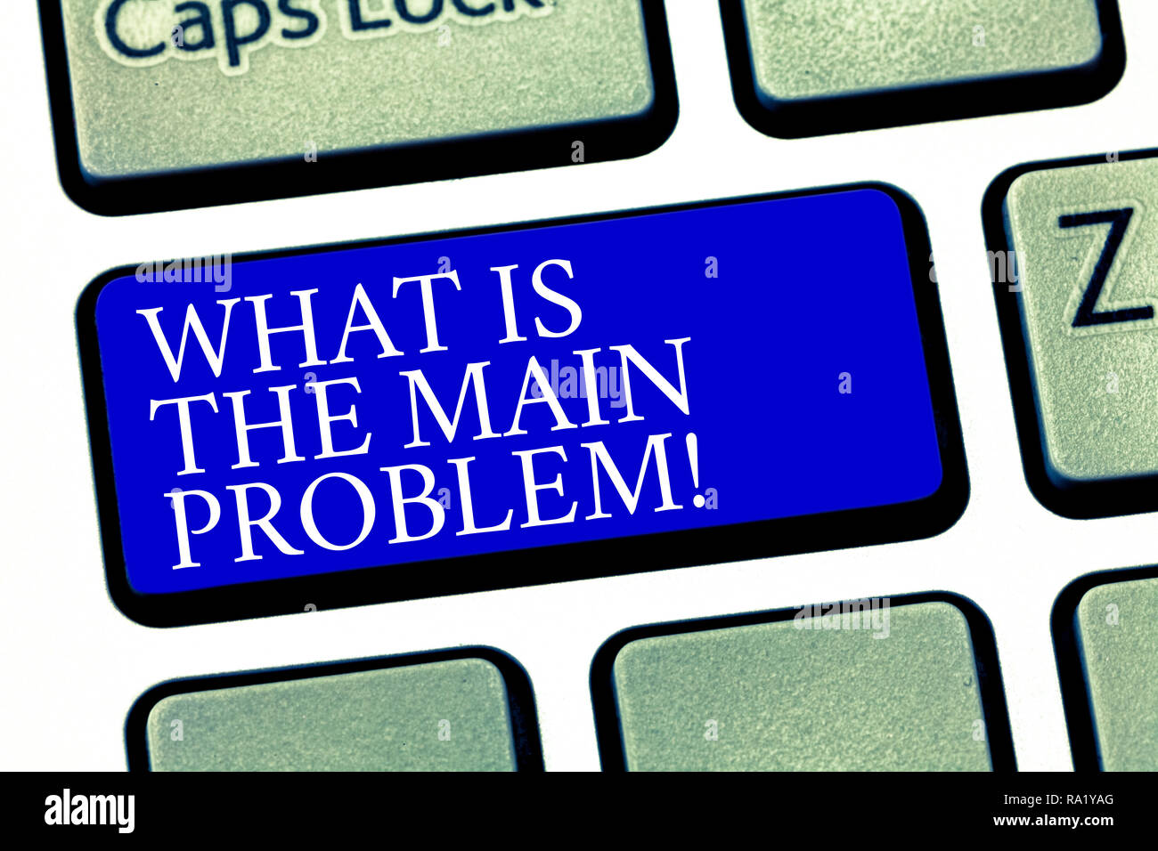 Text sign showing What Is The Main Problem. Conceptual photo Identify ...