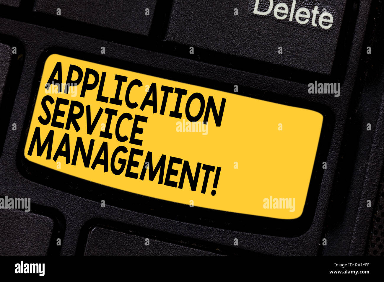 Handwriting text Application Service Management. Concept meaning ...