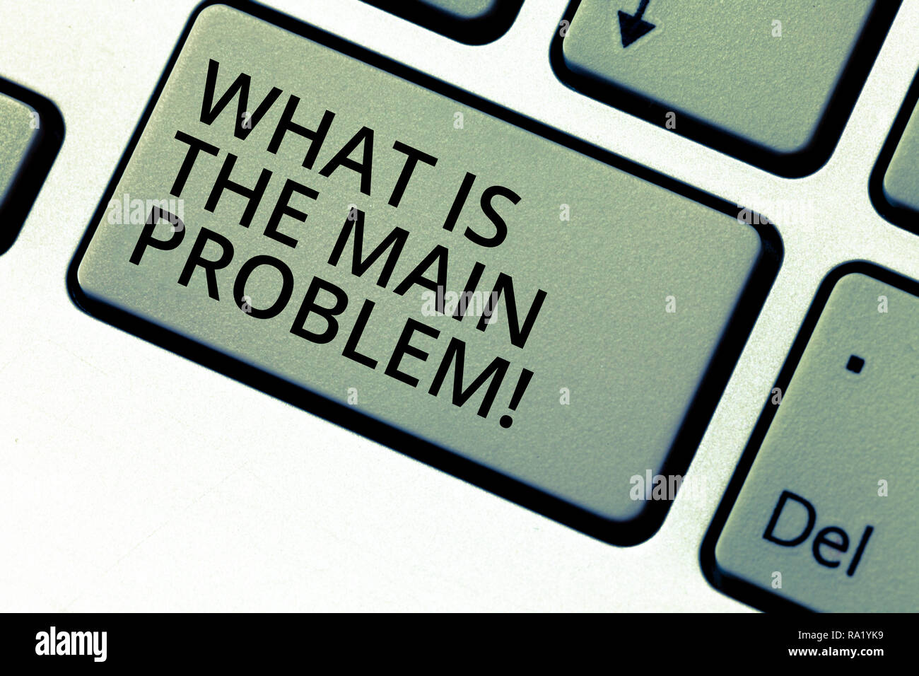 Writing note showing What Is The Main Problem. Business photo ...