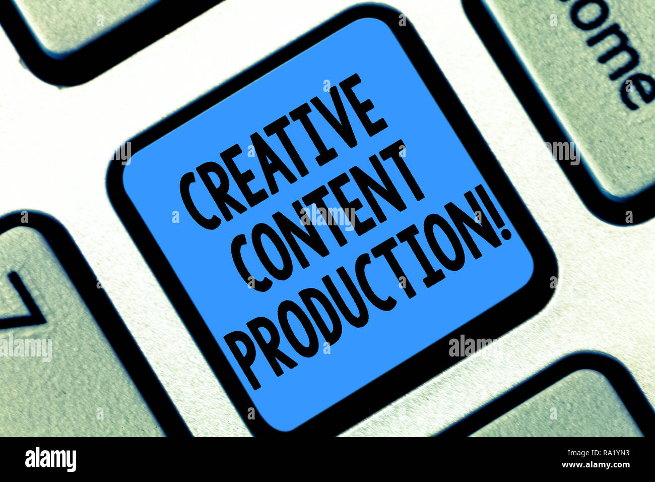 Text sign showing Creative Content Production. Conceptual photo ...