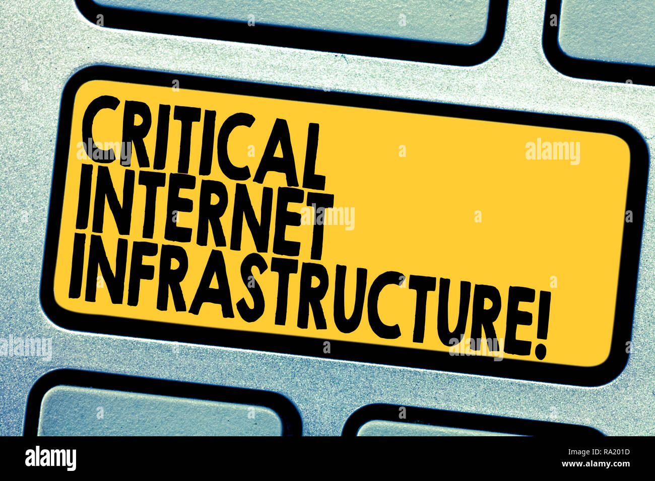Handwriting text Critical Internet Infrastructure. Concept meaning ...