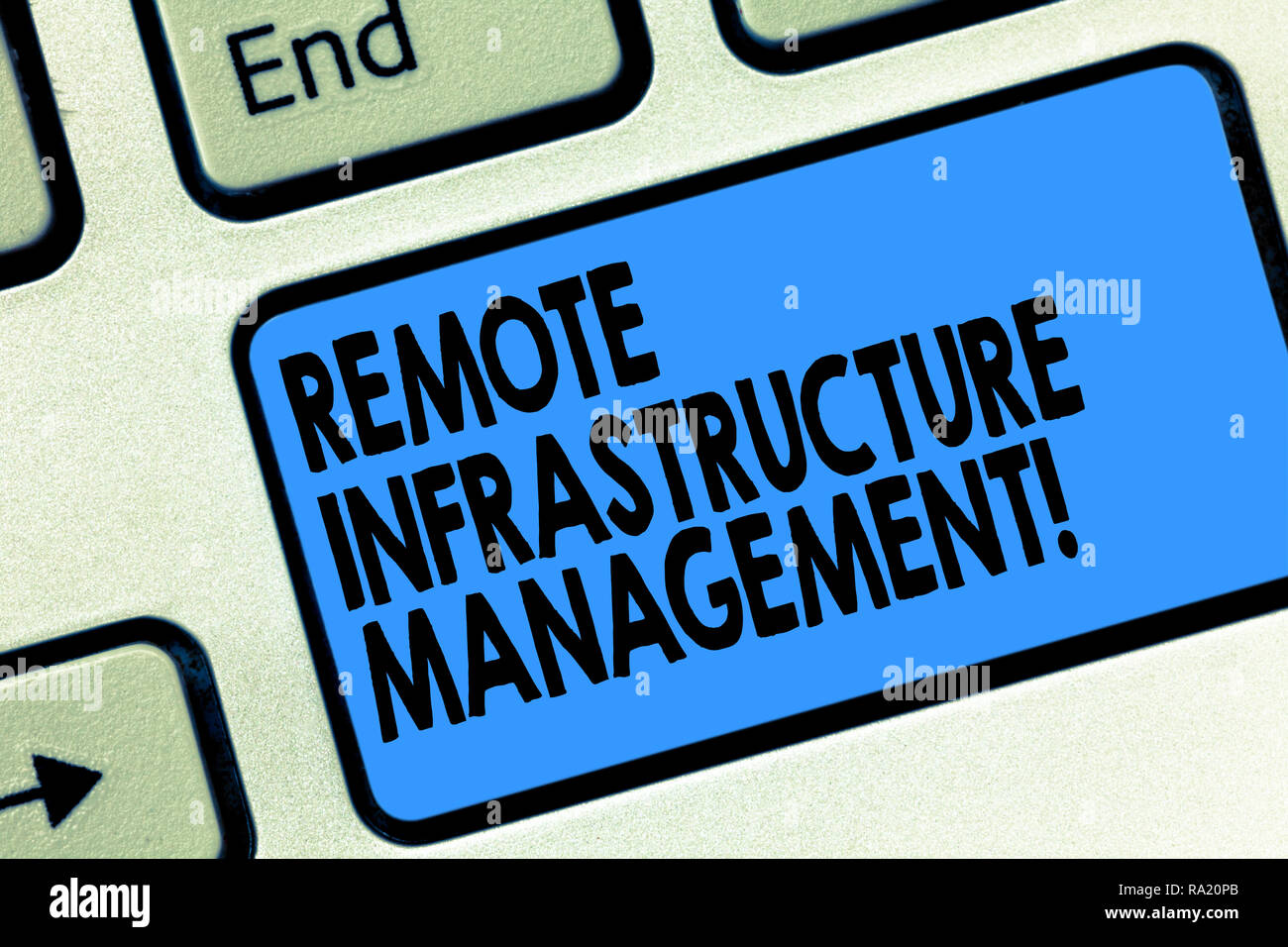 Text sign showing Remote Infrastructure Management. Conceptual photo ...