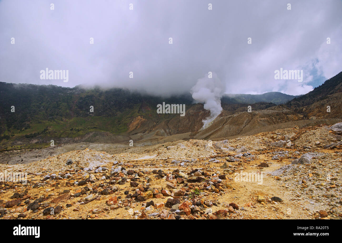 Papandayan Crater, Mountain, Garut, West Java, Indonesia Stock Photo ...