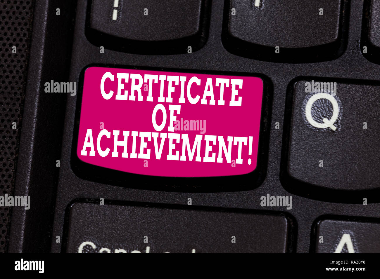 Word writing text Certificate Of Achievement. Business concept for ...