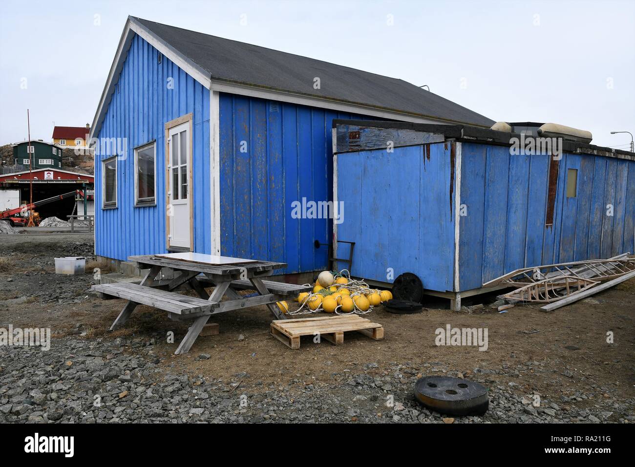 Colorful buildings abound in Ilulissat, Greenland Stock Photo - Alamy