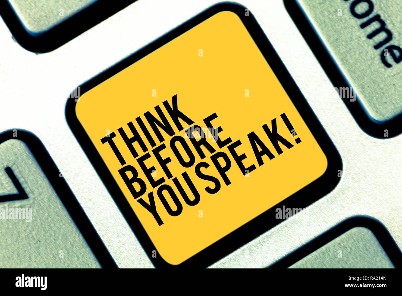 Think before you speak hi-res stock photography and images - Alamy