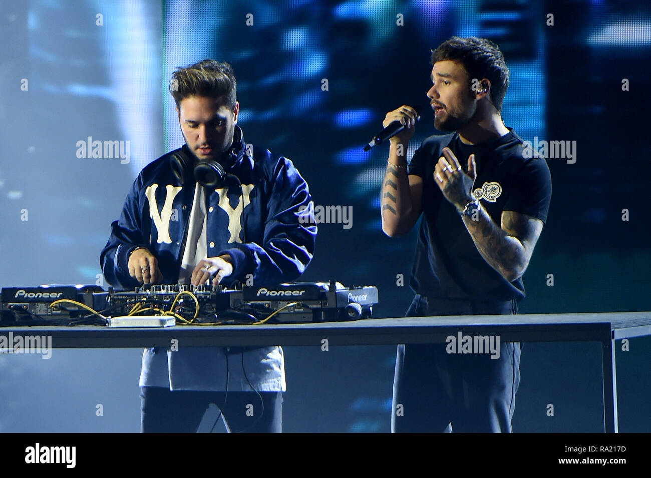 Jonas Blue and Liam Payne perform on the 6th episode of 'X Factor Italy ...