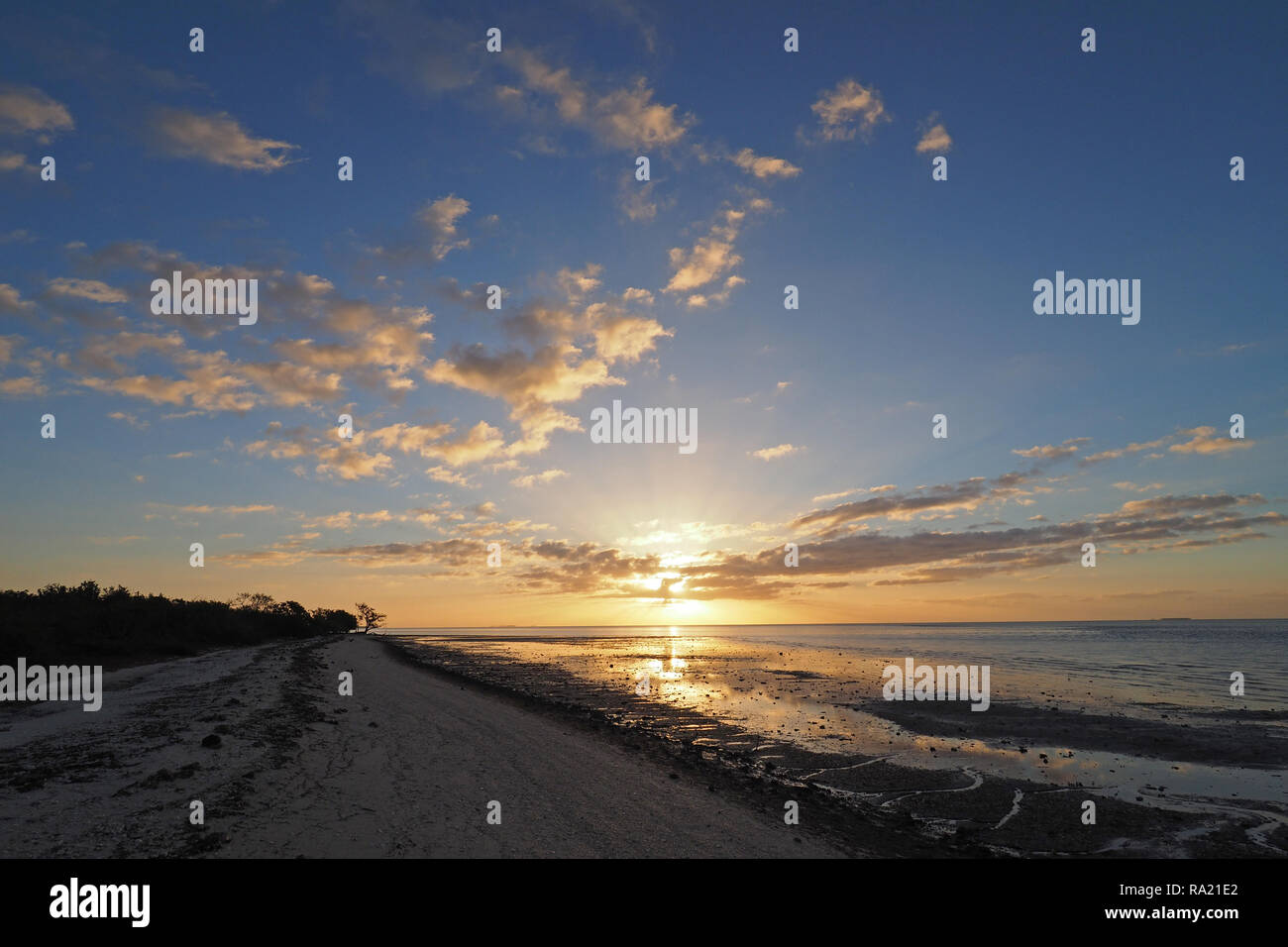 Sunrise over Florida Bay off East Cape Sable in Everglades National ...