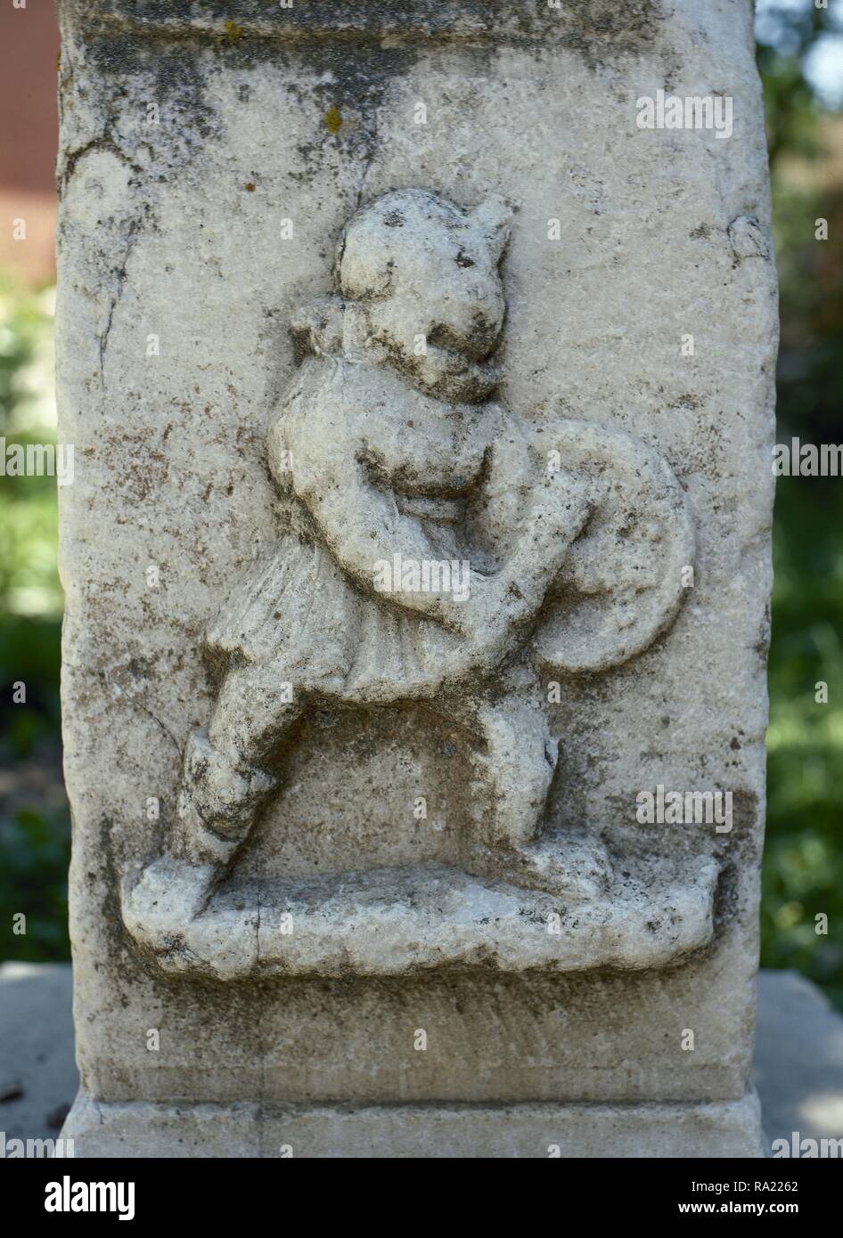 Relief of the Thraex, type of Roman gladiator, armed in the Thracian ...