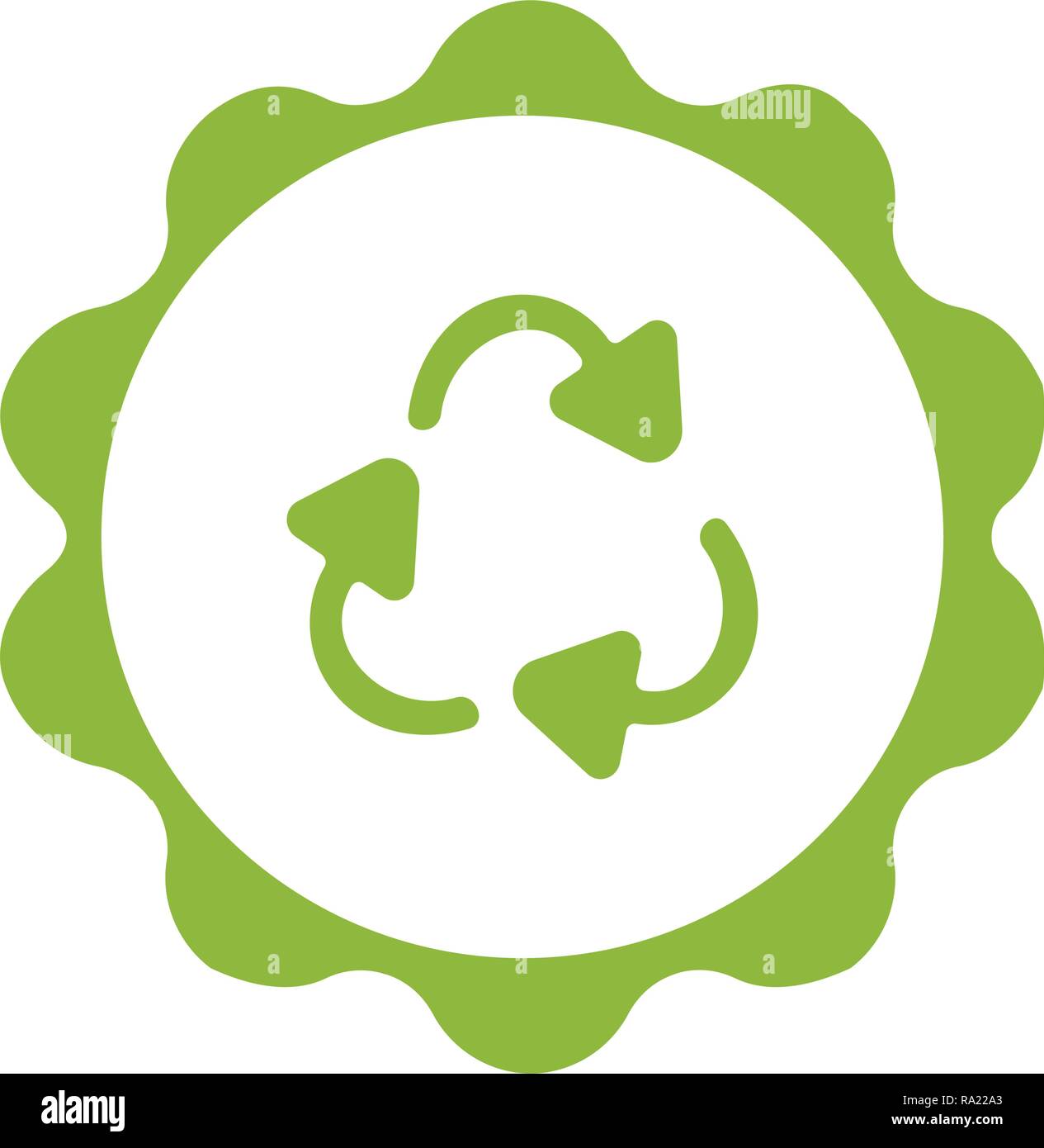 Plastic recycling circle symbol on white backgorund Stock Vector Image ...