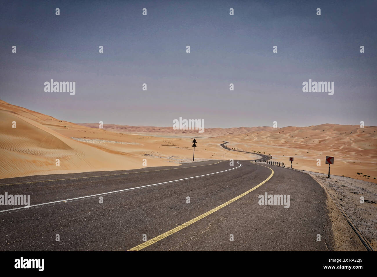Winding Desert Road Outside Dubai, UAE Stock Photo - Alamy